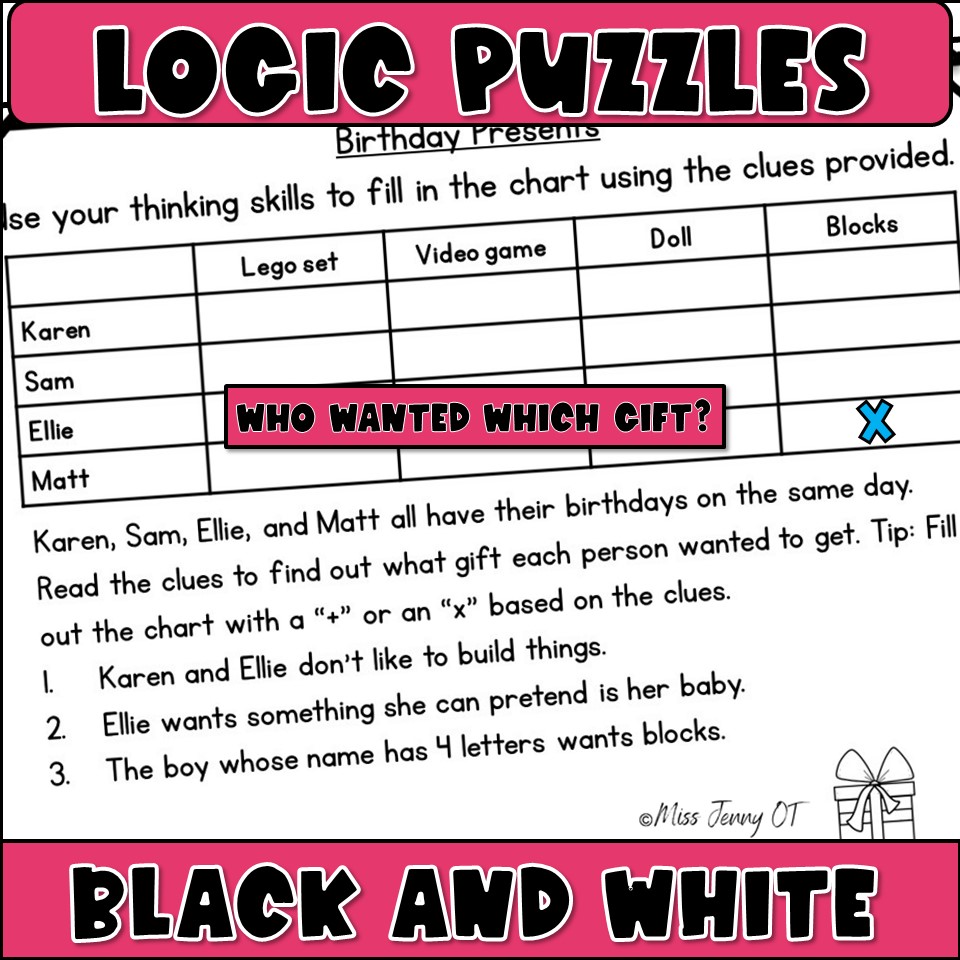 Brain Teasers For Kids Logic Puzzles Miss Jenny OT